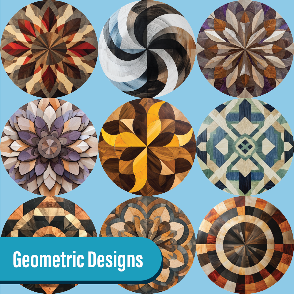 Geometric Level Logos | Custom Acoustic Guitar Sound Hole Cover